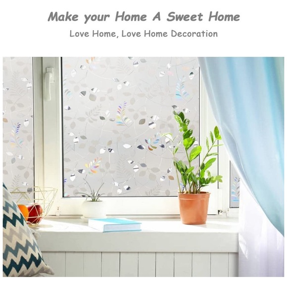 Accents | Glass Film 3d Leaf Decorative Window Sticker | Poshmark